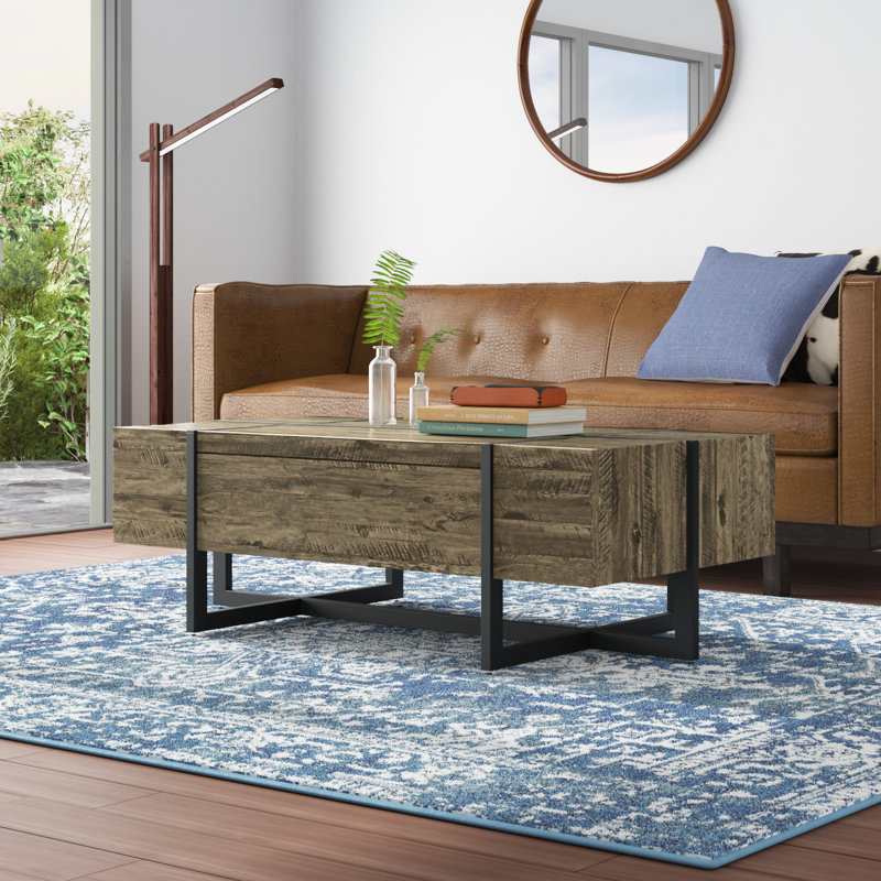 Greyleigh Kressley Sled Coffee Table with Storage Reviews Wayfair